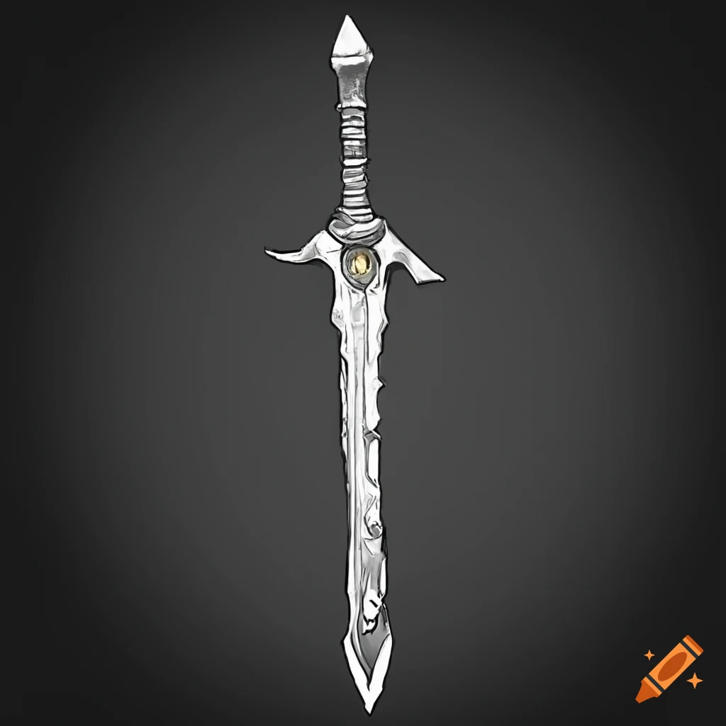 Medieval fantasy-style crossed blades on Craiyon