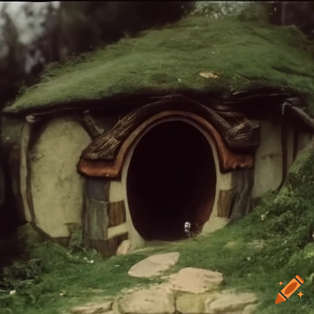 Hobbit hole from lord of the rings in a studio ghibli film style on Craiyon