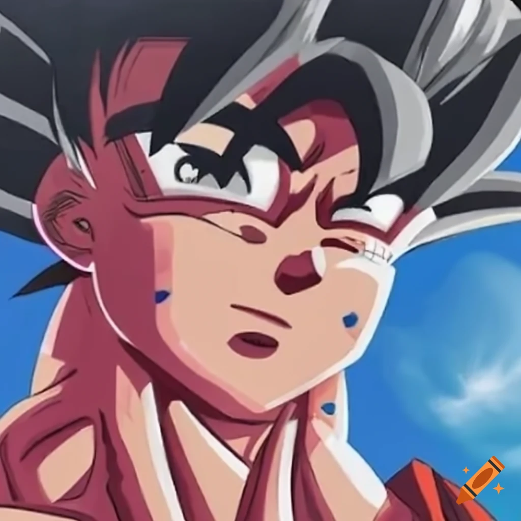 Close-up of goku's face