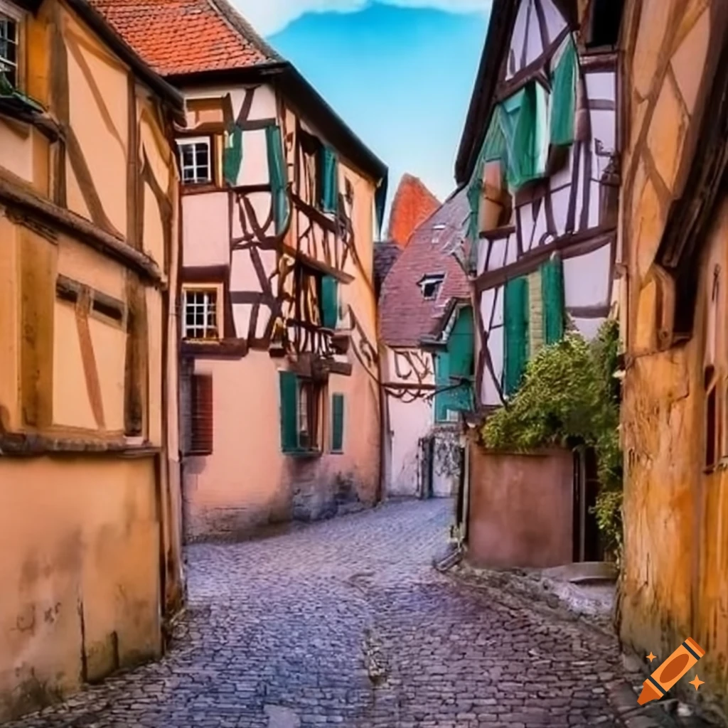 Medieval alleyway in alsace