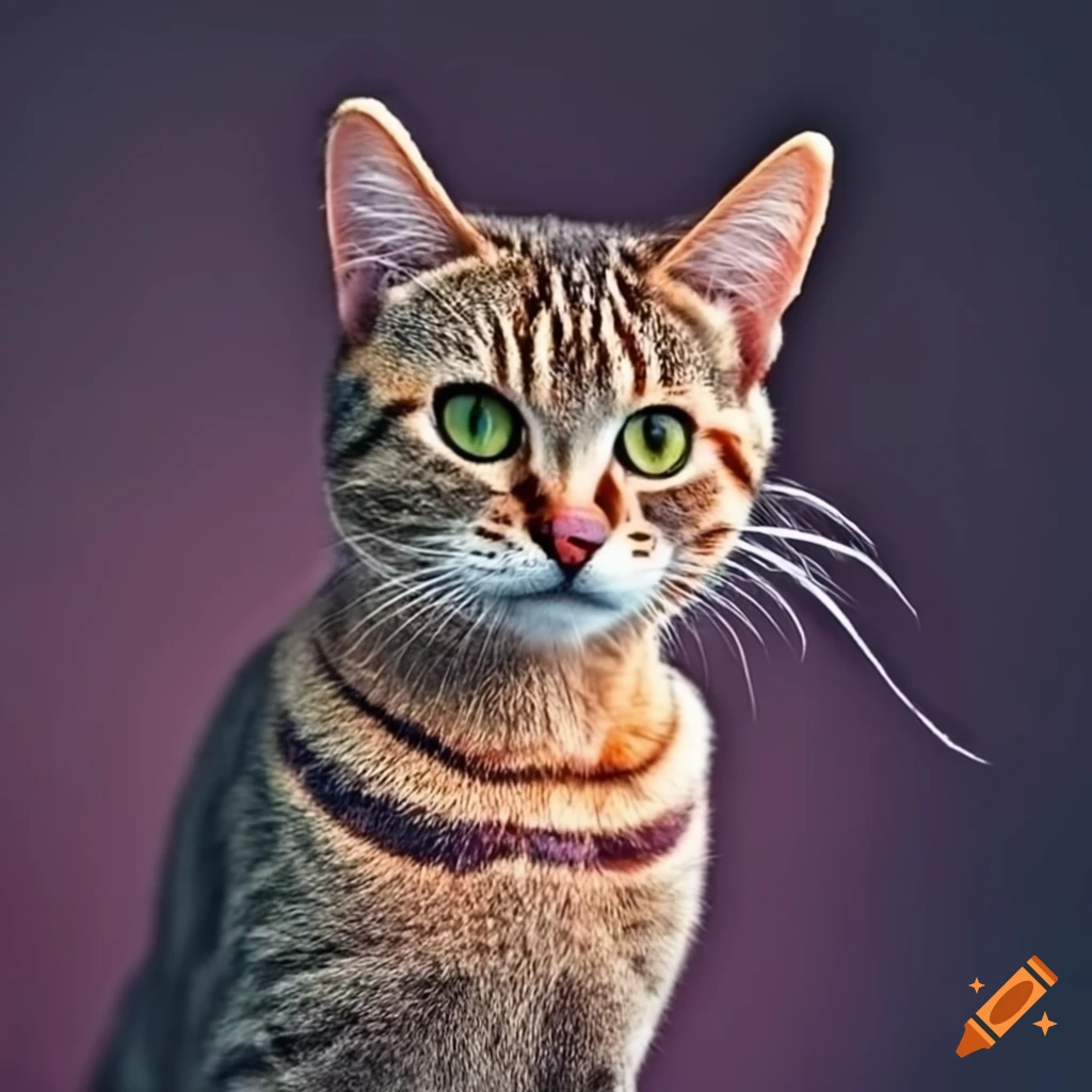 Close-up of a cat on Craiyon