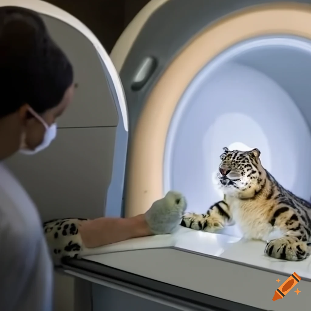 Mri scan of a snow leopard on Craiyon