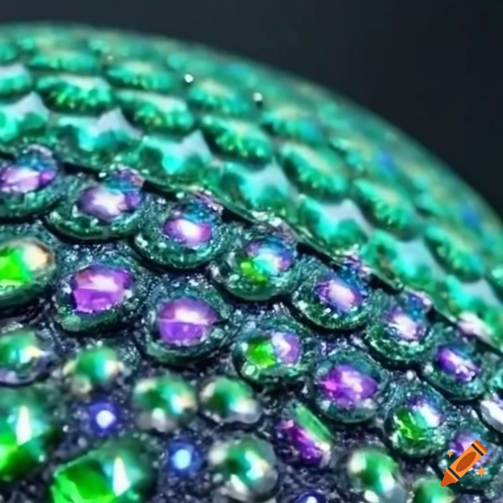 Extremely detailed and realistic portrait of a mermaid with emerald and ...