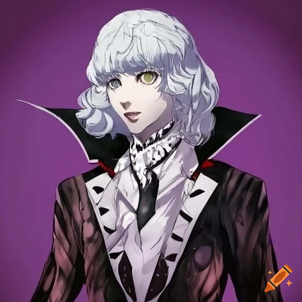 Cosplay of griffith as a vampire in persona 5 style