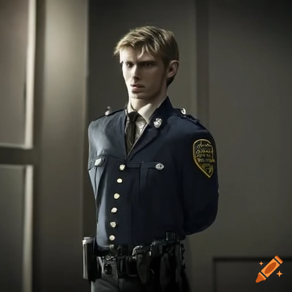 Alex pettyfer as a police officer on Craiyon