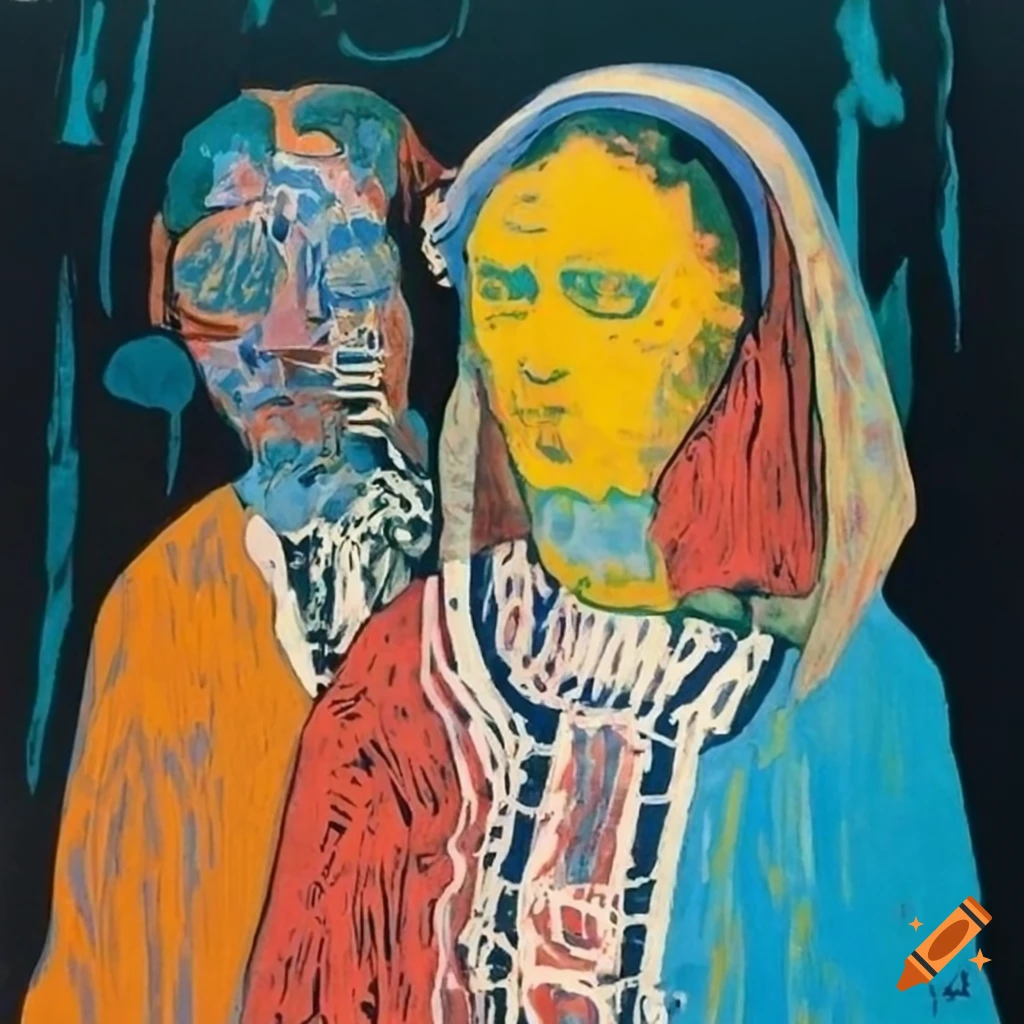 Lino print collage inspired by Jan Voss and Pierre Bonnard on Craiyon