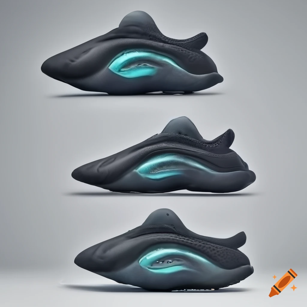 Futuristic alien spaceship slip made of beluga whales on Craiyon