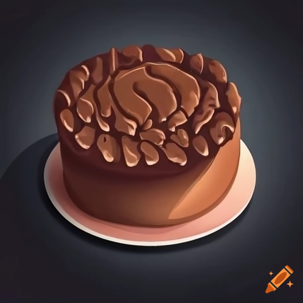 Hyper-realistic chocolate cake on Craiyon