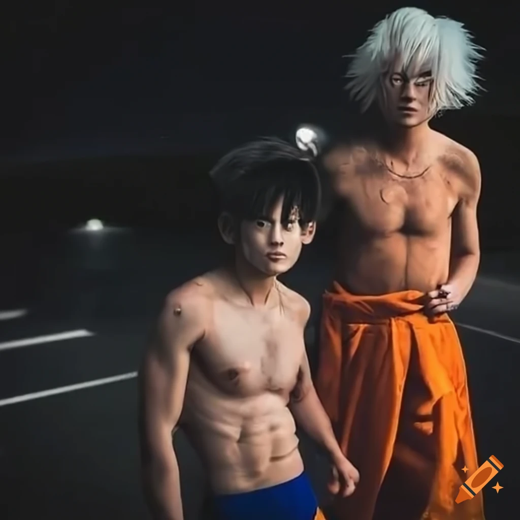 Finn and goku cosplayed as real-life people