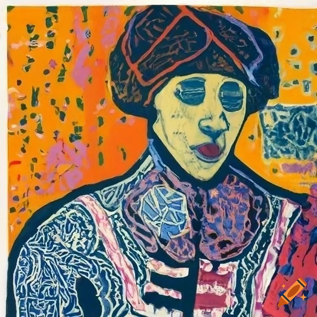 Lino print artwork inspired by jan voss and pierre bonnard on Craiyon