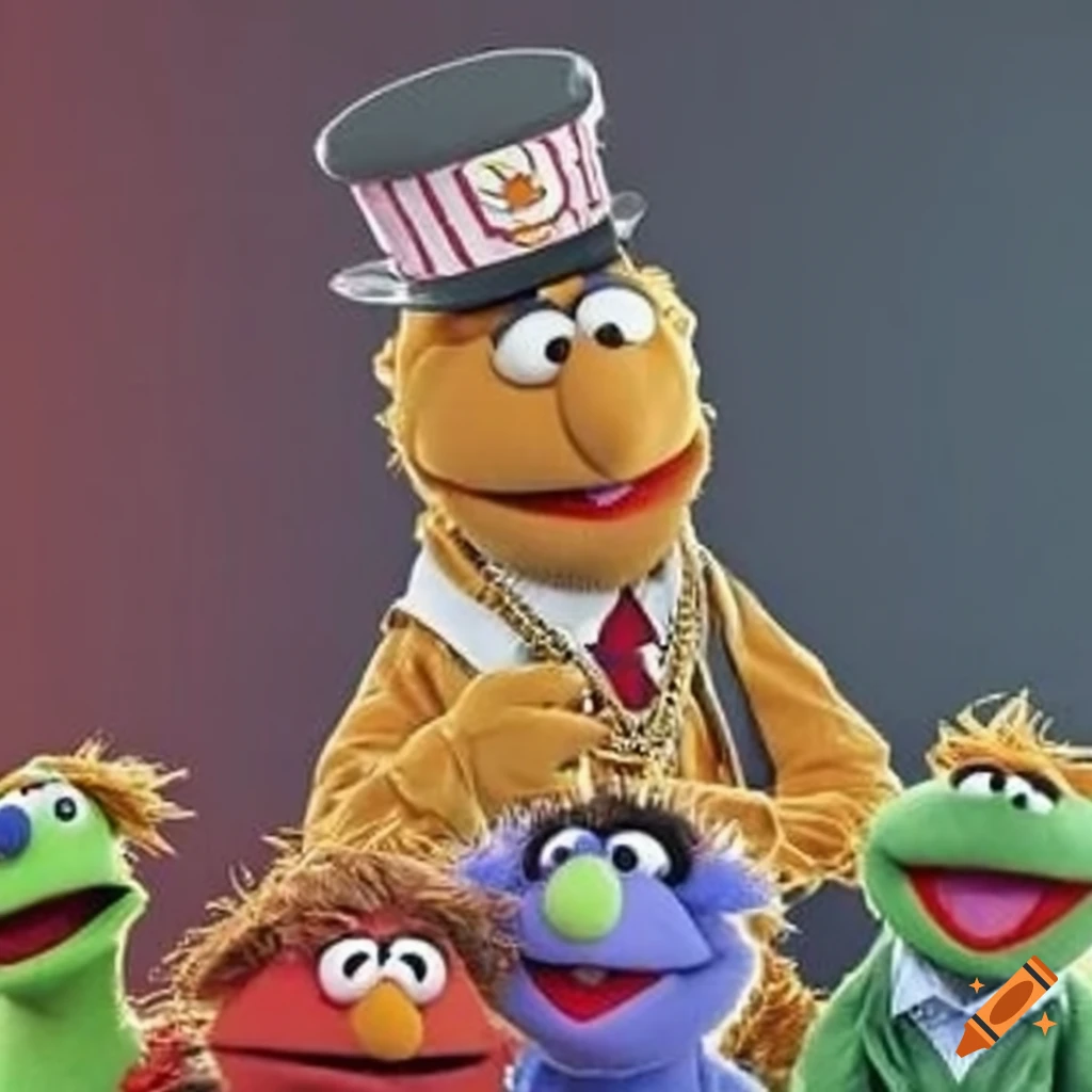 Picture of a muppet rapper on Craiyon