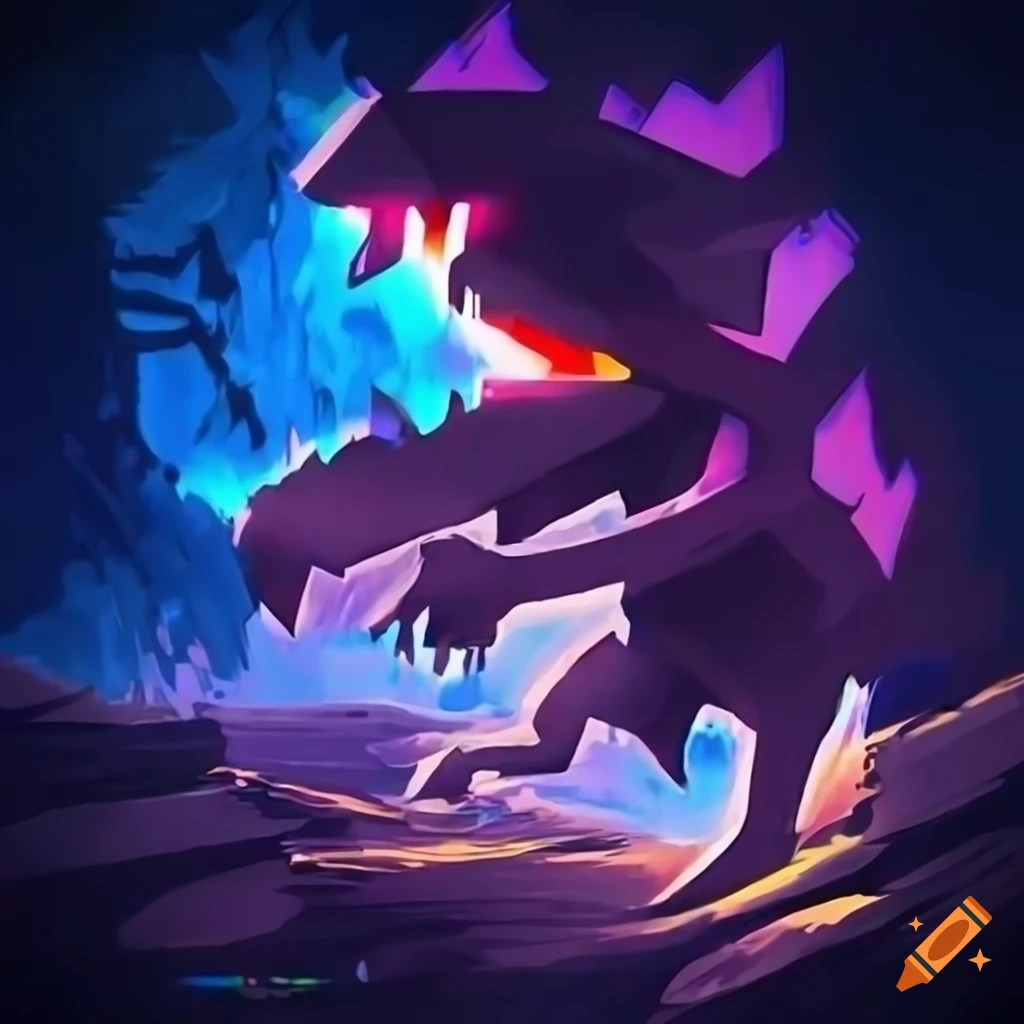 Glitched pokemon artwork on Craiyon