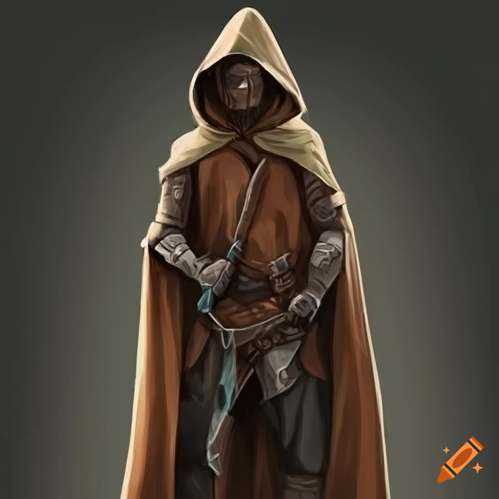 Dnd Ranger character with cloak, mask, and goggles on Craiyon