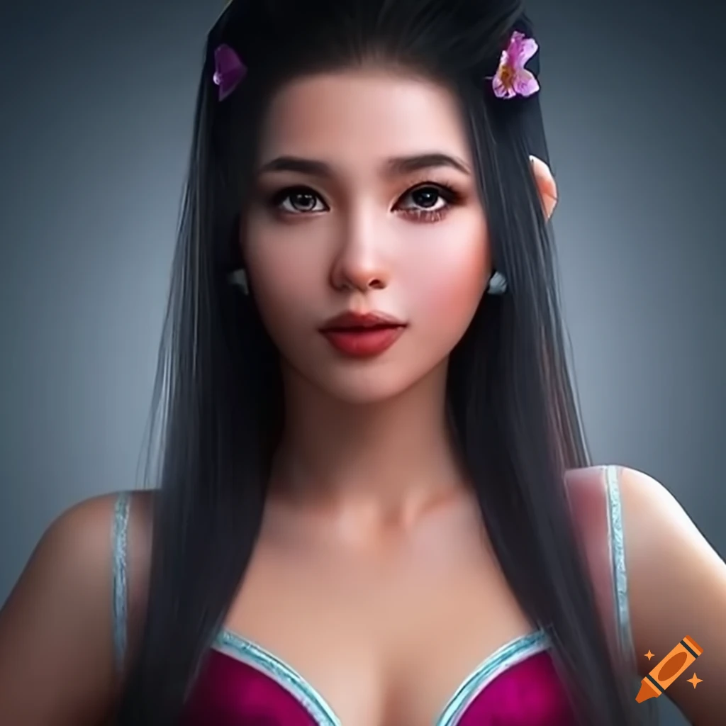 Hyperrealistic front-facing portrait in traditional art style