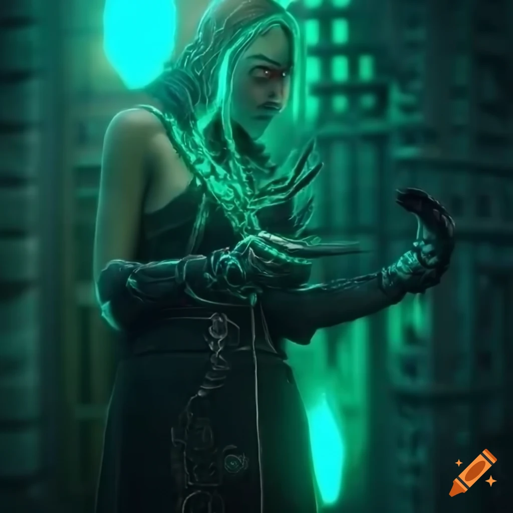 Cyberpunk hacker in full body attire on Craiyon