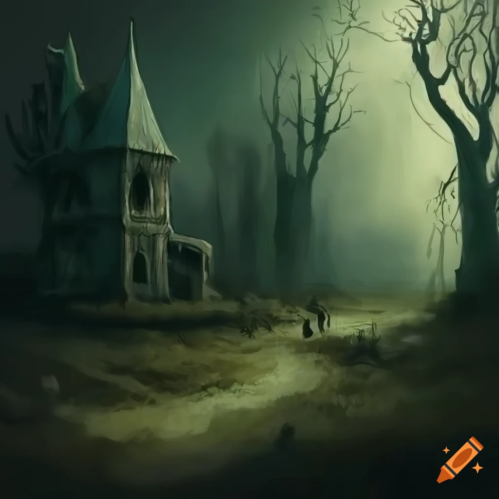 Mystical cursed farmland in a fantasy setting