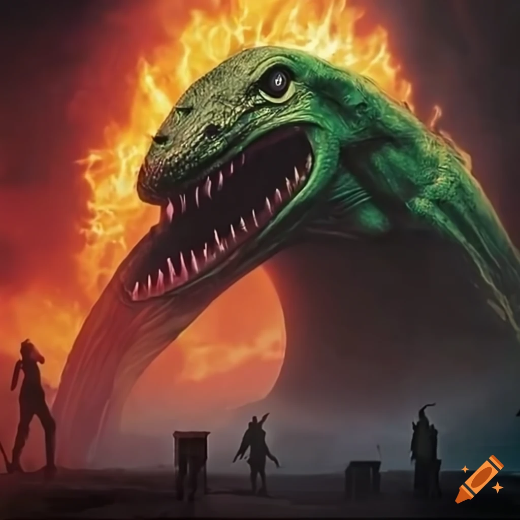 Sci-fi movie poster with bela lugosi and a lizard monster