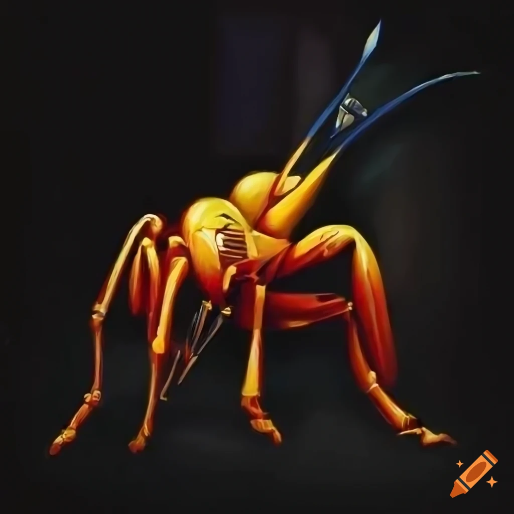 Oil painting of an elegant mythical creature