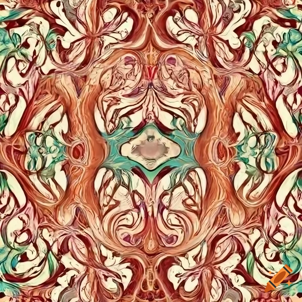 Abstract organic patterns in art nouveau style on Craiyon