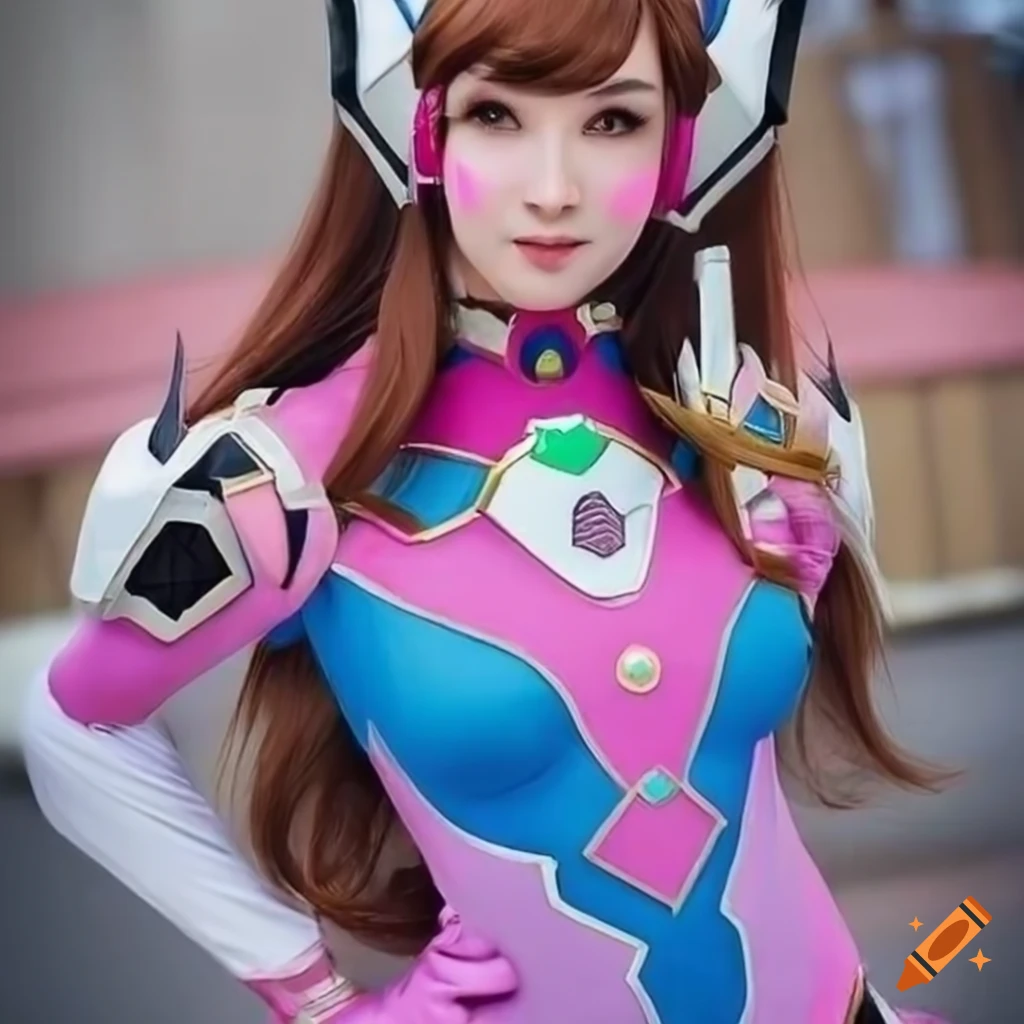 Cosplay of d.va as princess zelda on Craiyon