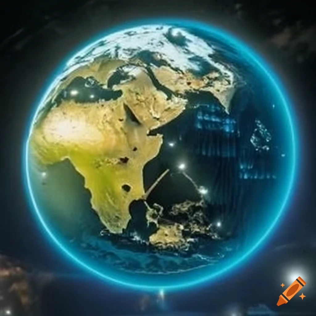 Depiction of the end of human civilization