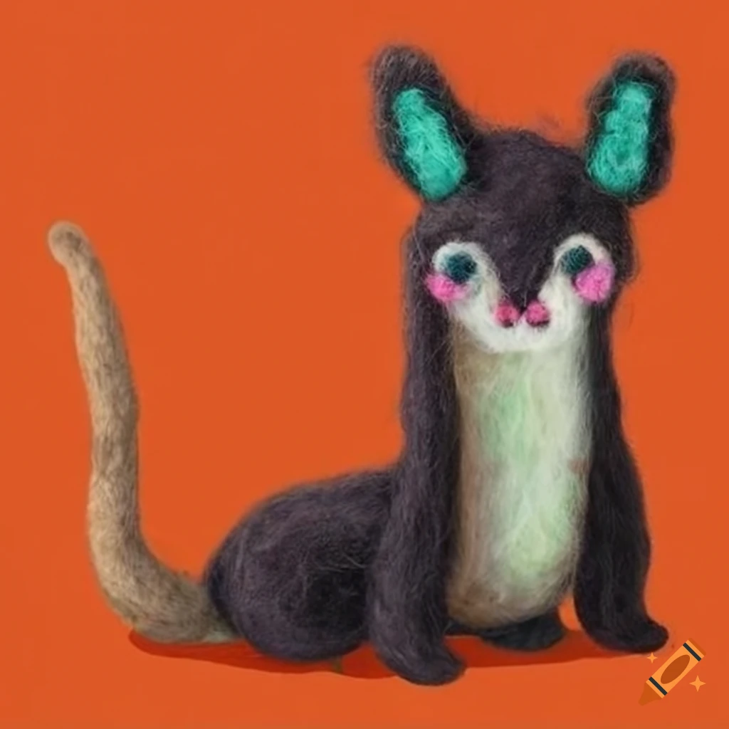 Halloween creatures in detailed felted wool costumes on Craiyon