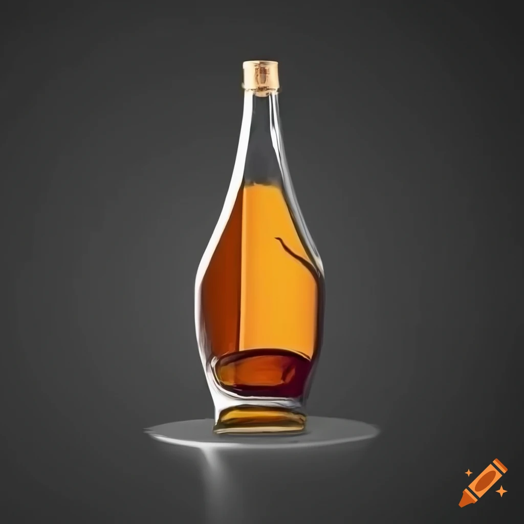 Minimalistic artwork of a pouring whisky bottle