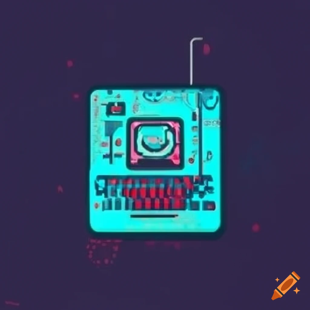 Logo of a cyber writer on Craiyon