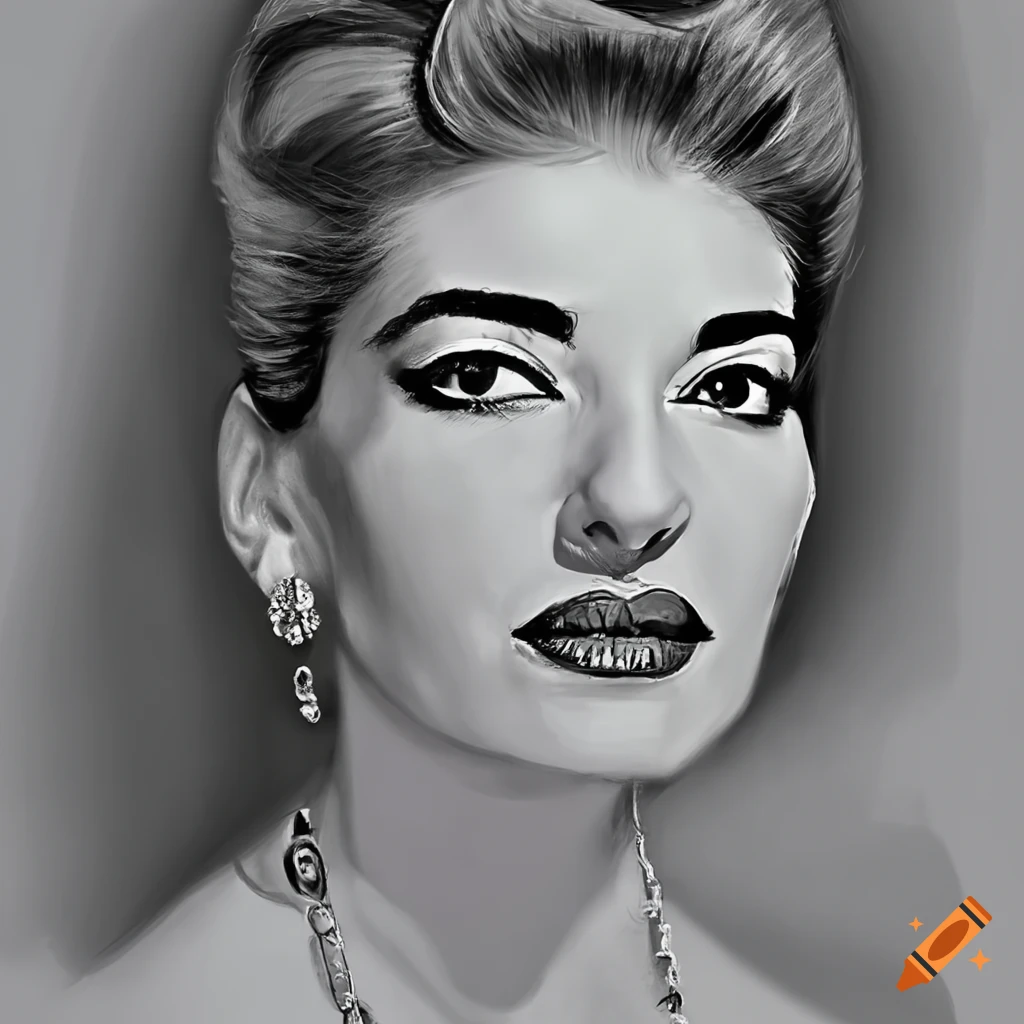 High definition portrait of maria callas on Craiyon