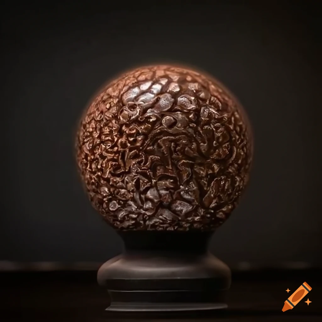 Chocolate crystal ball with intricate details on Craiyon