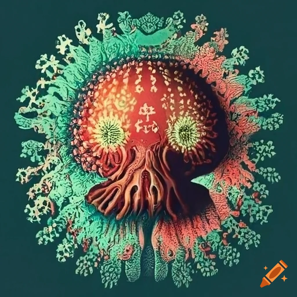 Mc escher fish and scale artwork on Craiyon