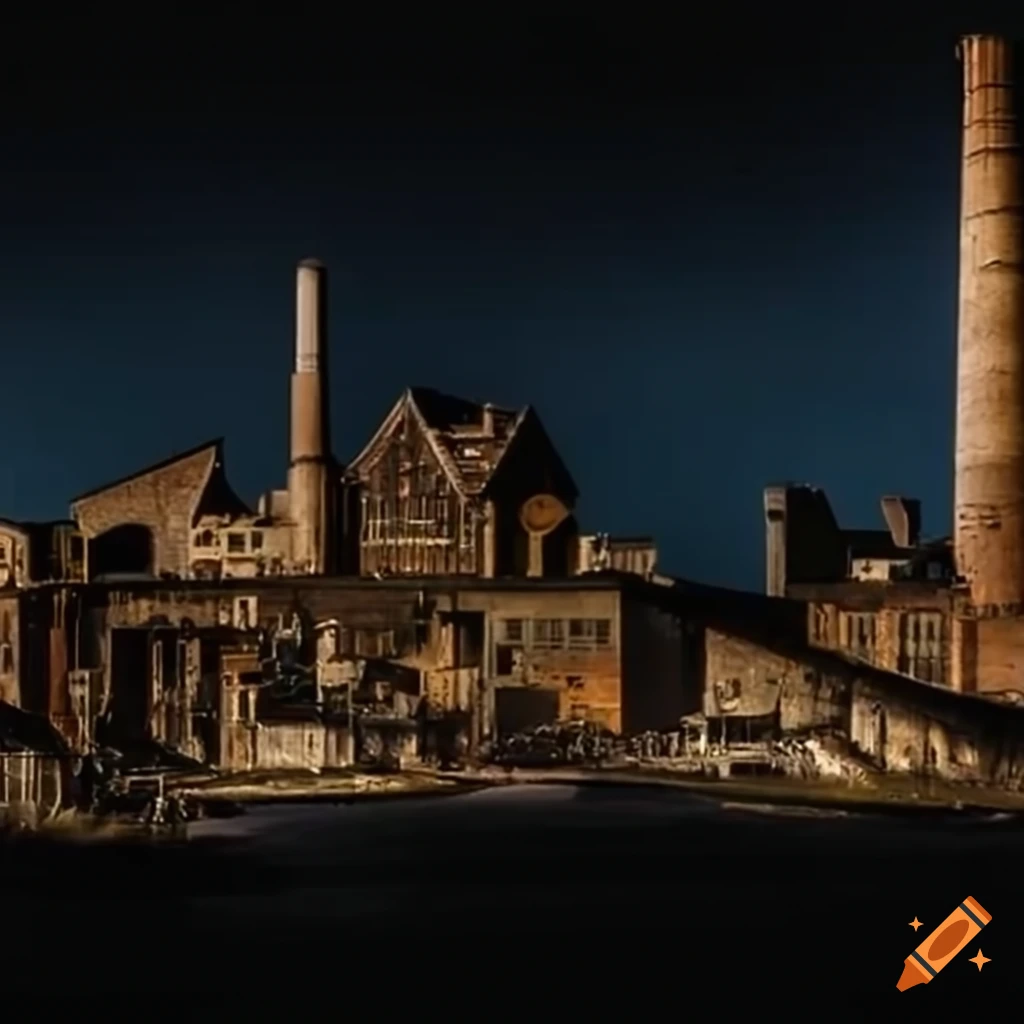 Paisaje urbano industrial para historia de crímenes on Craiyon