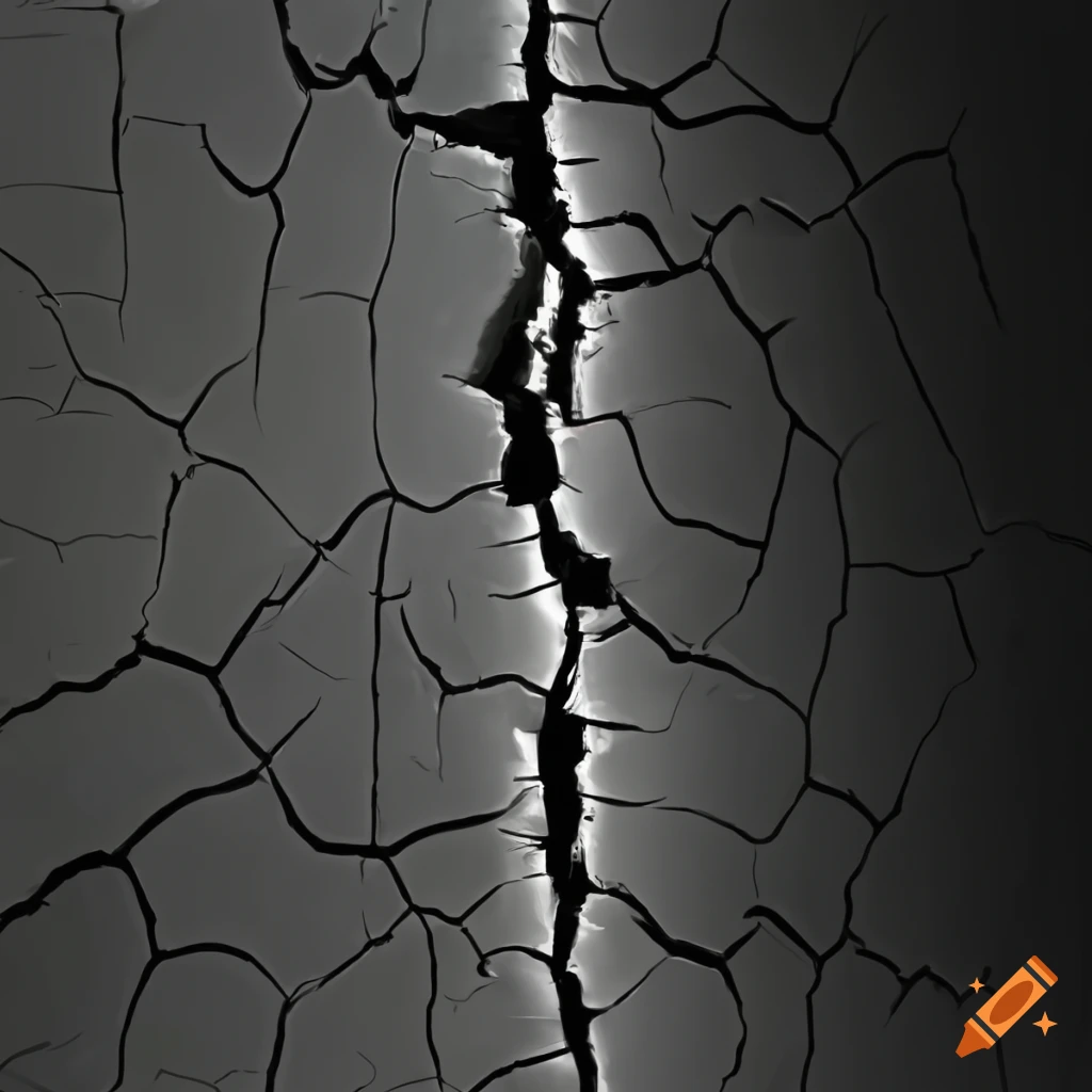 Abstract image of cracks pattern on Craiyon