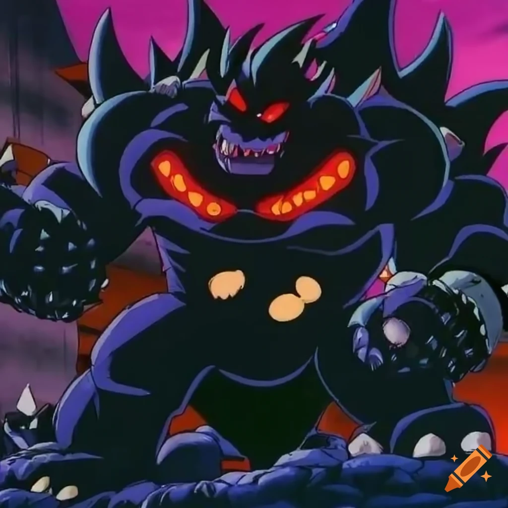 Muscular mutant insectoid alien with armor-like carapace in 90s anime ...