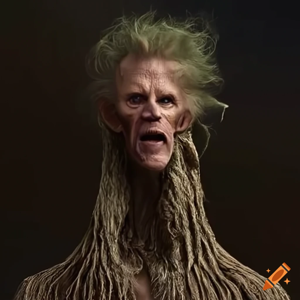Realistic depiction of Gary Busey as a Treant on Craiyon
