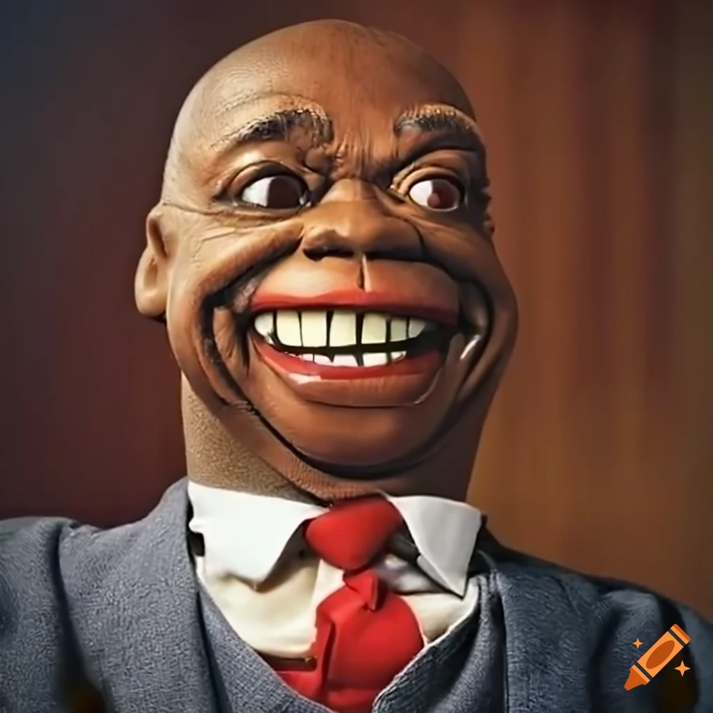 Surreal image of a man consumed by his office job on Craiyon