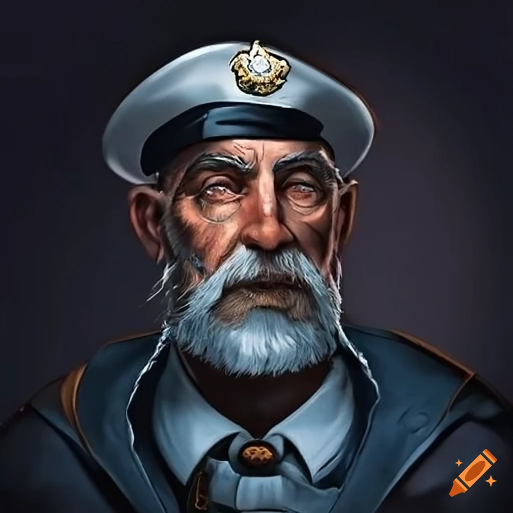 Image of a sea captain on Craiyon