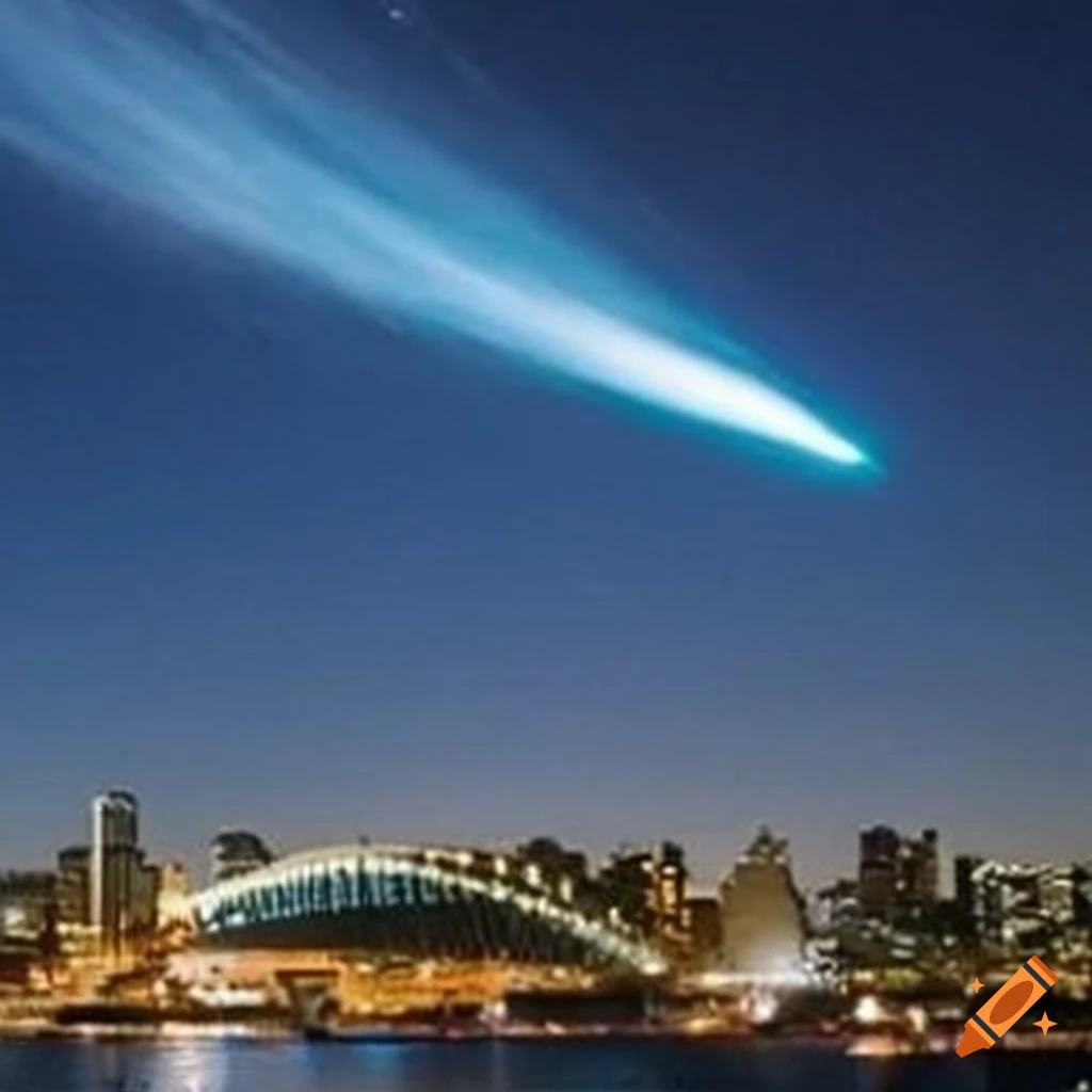 Image of a comet crashing into a city on Craiyon
