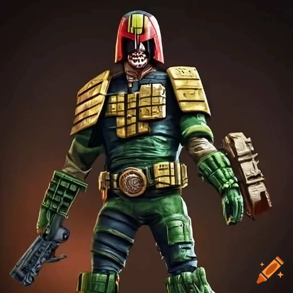 Image of zombies battling judge dredd on Craiyon