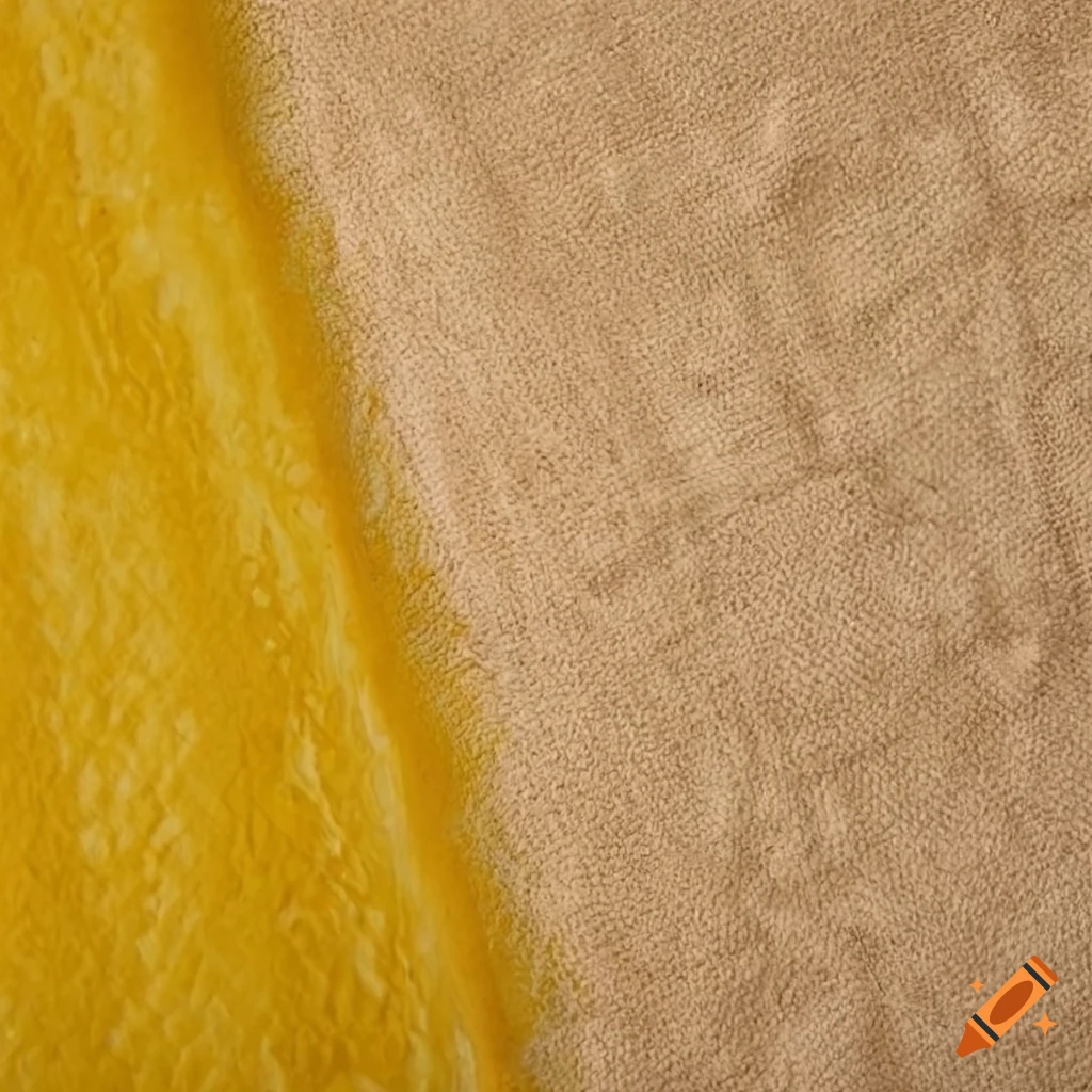 Beige fabric with beeswax coating