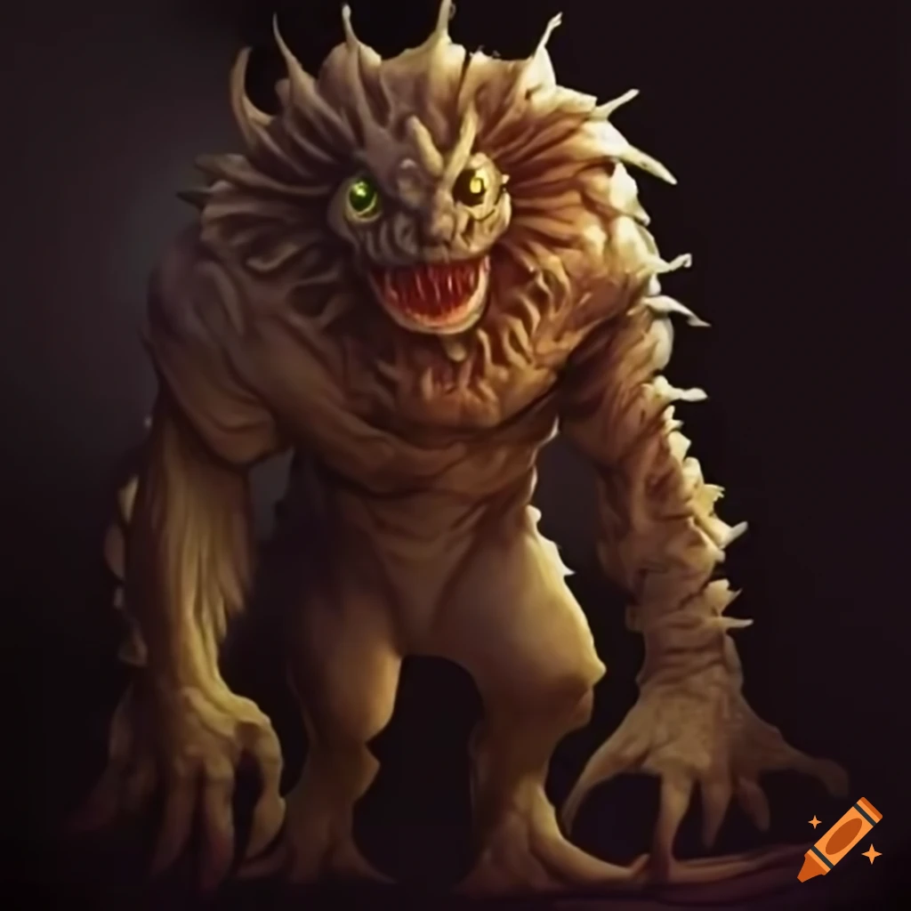 Illustration of a monster on Craiyon