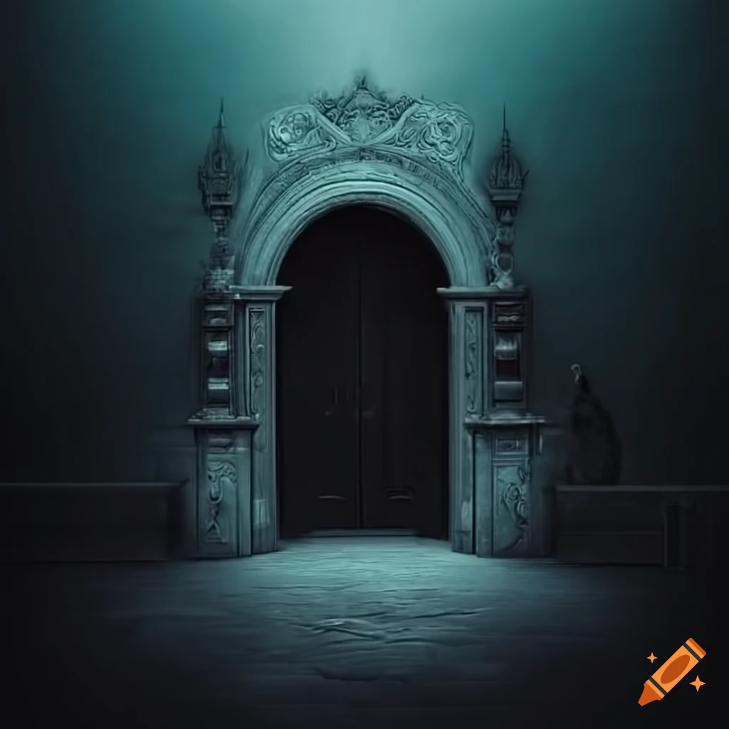 Image of a mysterious door on Craiyon