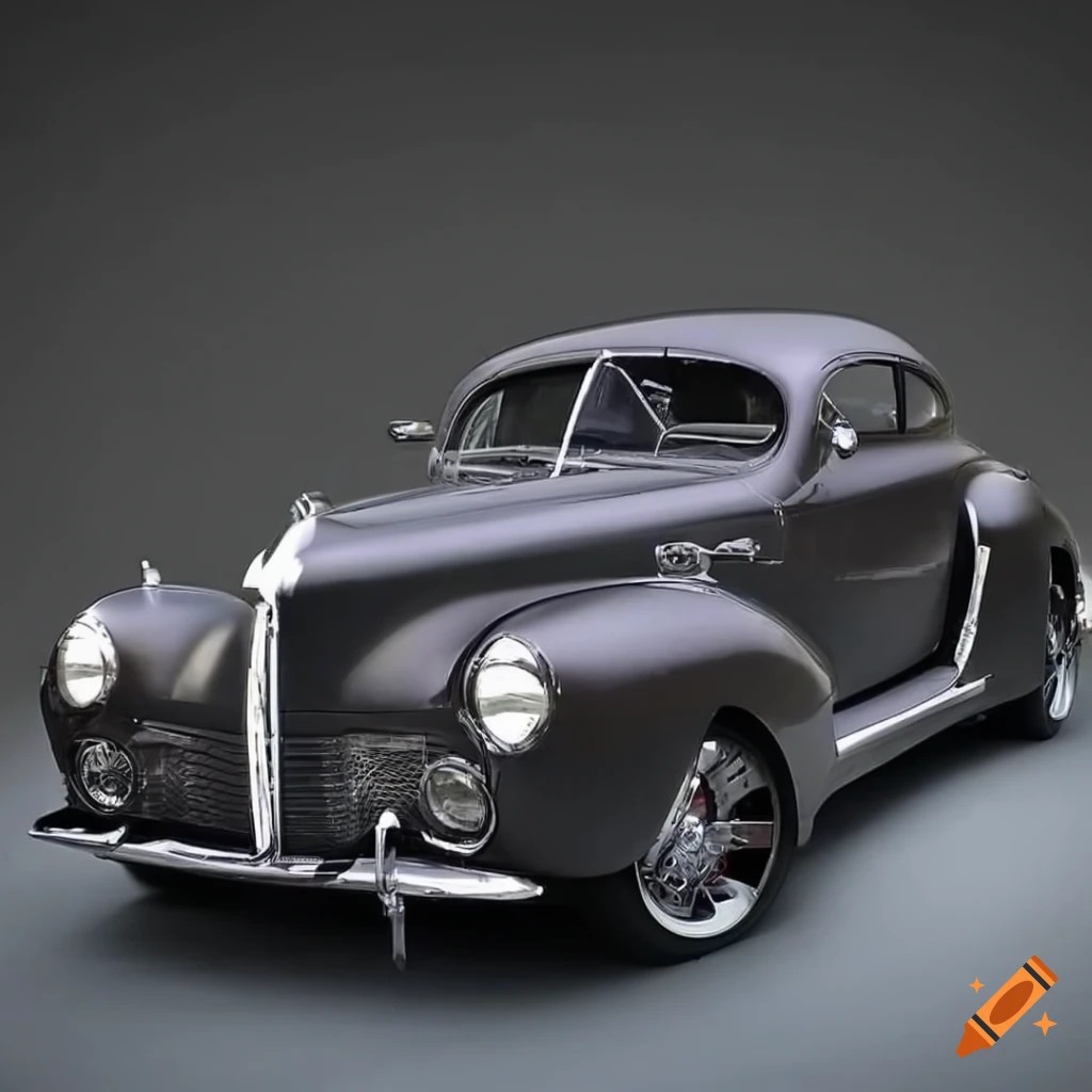 Future-realistic ultra modern car parked on a busy street on Craiyon