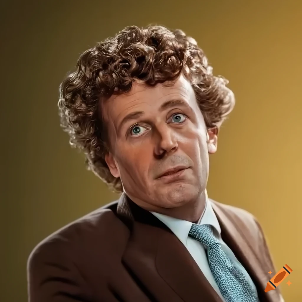 Photograph of a male politician with long brown curly hair