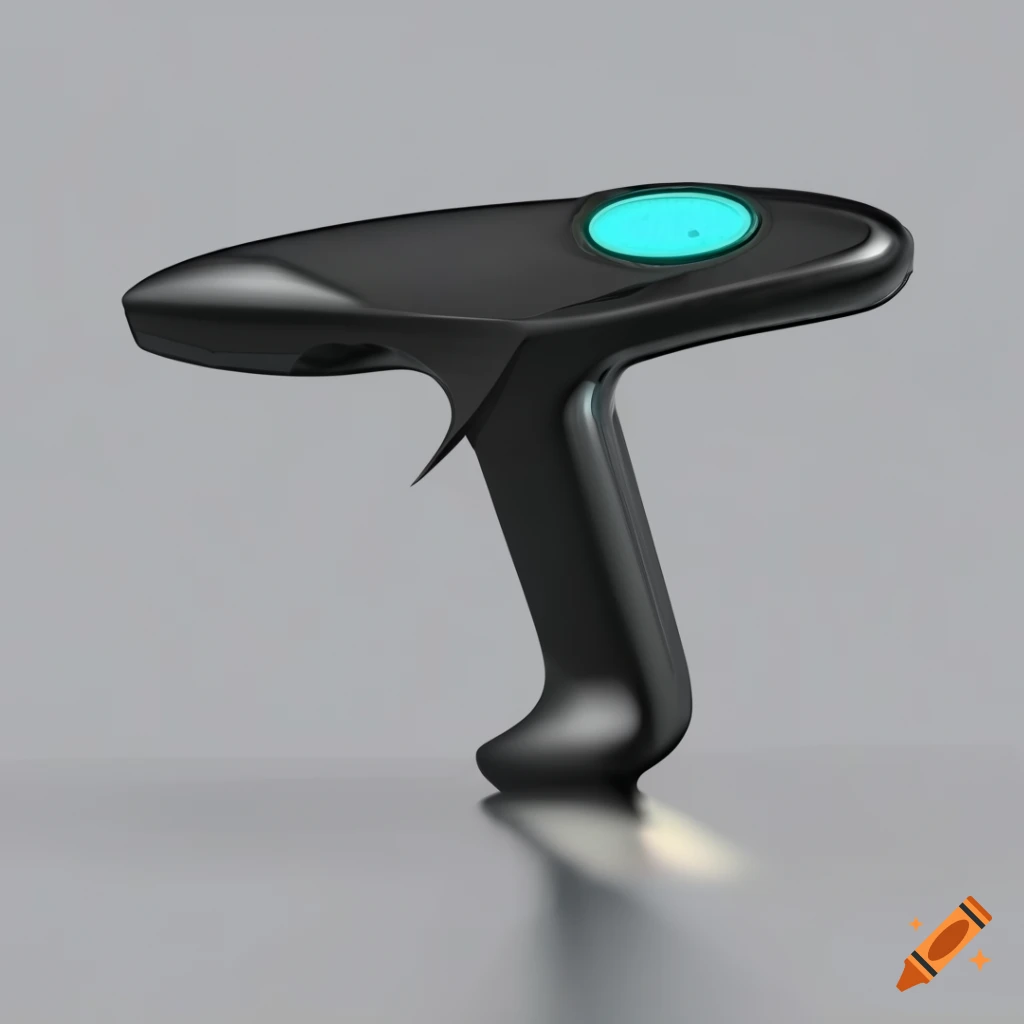 High quality 3d render of a futuristic handheld device on Craiyon