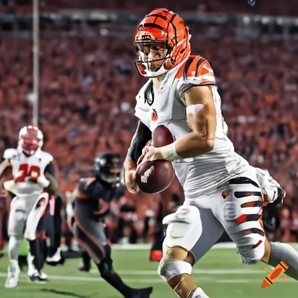 Trenton irwin, jamaar chase, and joe burrow playing football