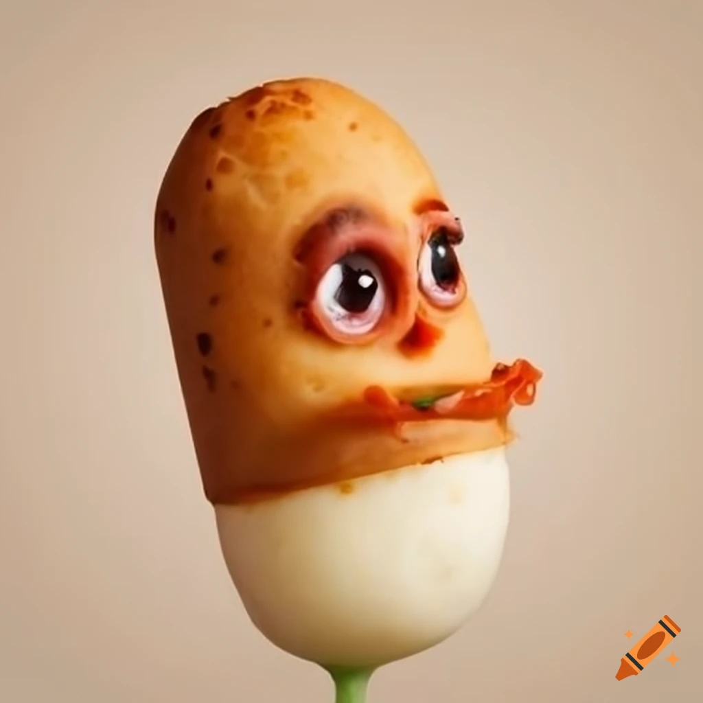 Mozzarella stick character on Craiyon