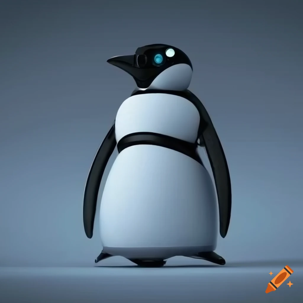 Detailed 3d render of a futuristic robotic penguin on Craiyon