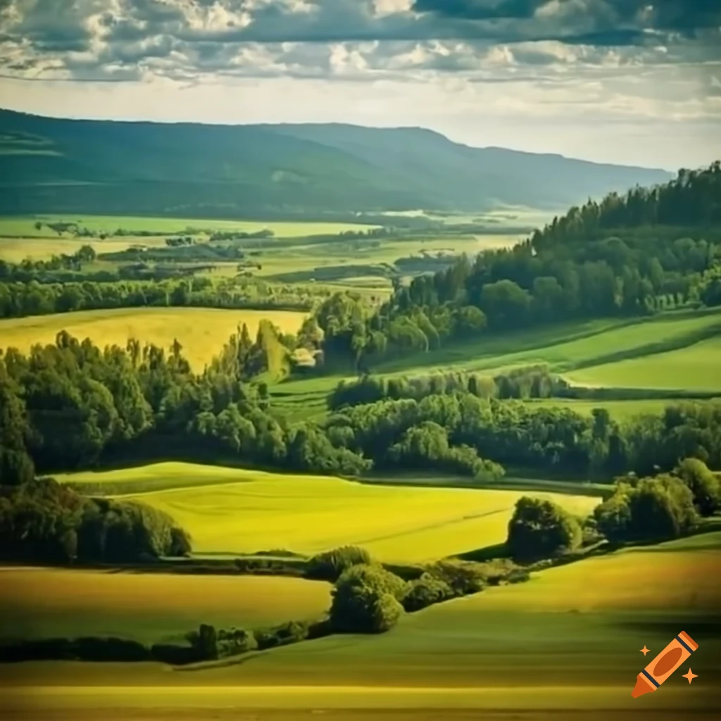 Captivating countryside vistas on Craiyon