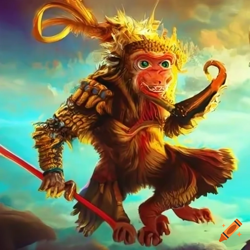 Artistic representation of the monkey king